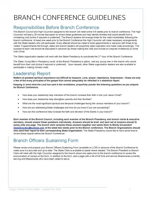 Documents – Foothills Stake Central